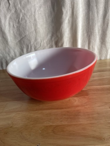 1945-1968 PYREX Primary Colors RED 4 Quart 10" Mixing BOWL #404 | eBay