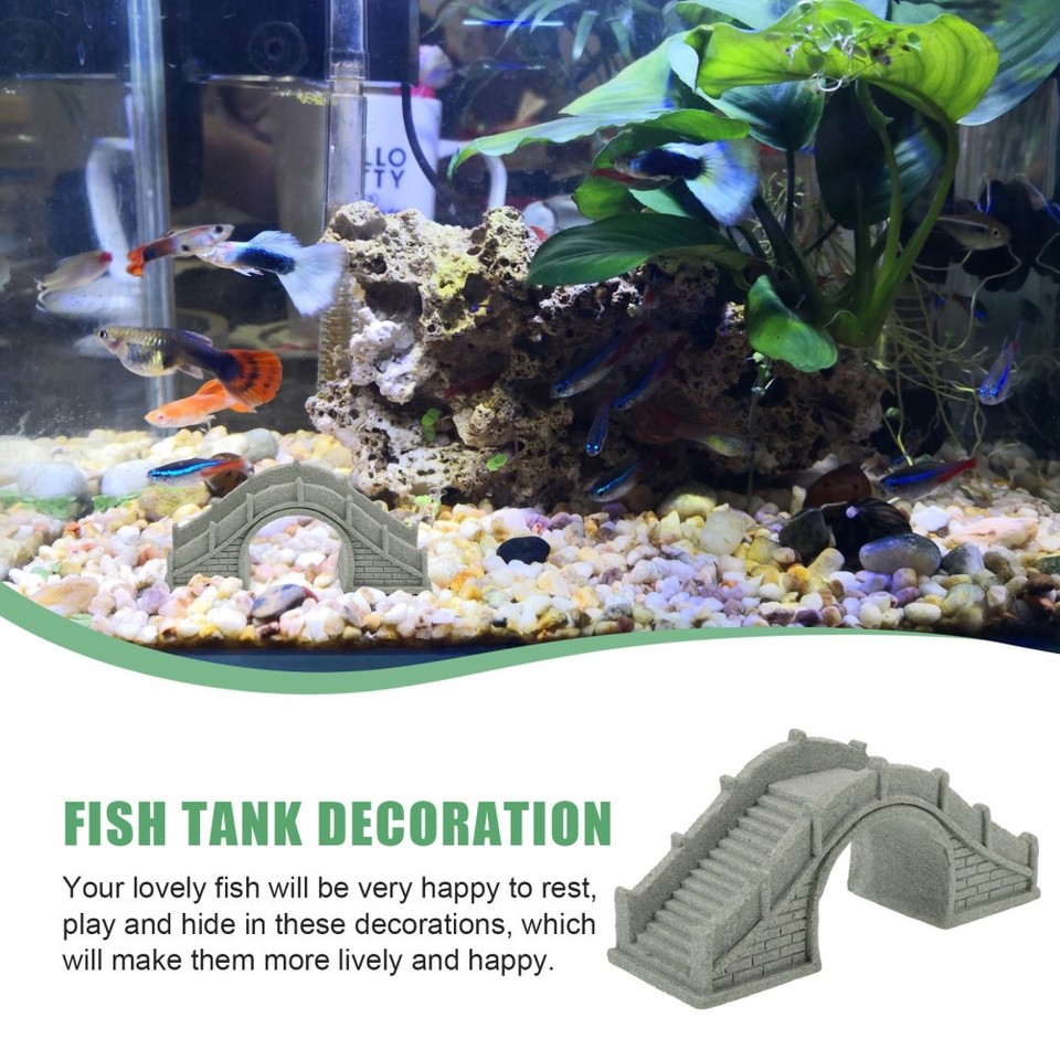Fish Tank Landscaping Aquarium Decorations Ornaments Bridge Model | eBay