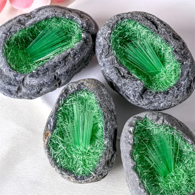 2025NEWFIND Goethite Magnetite Green Copper Ore Crystal Sphere Cluster ...