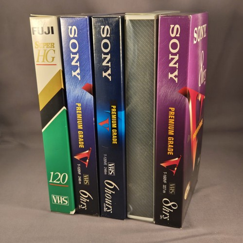 Lot of 5 Blank VHS Tapes Mixed Brands Most Contain 80s 90s 00s TV Shows ...