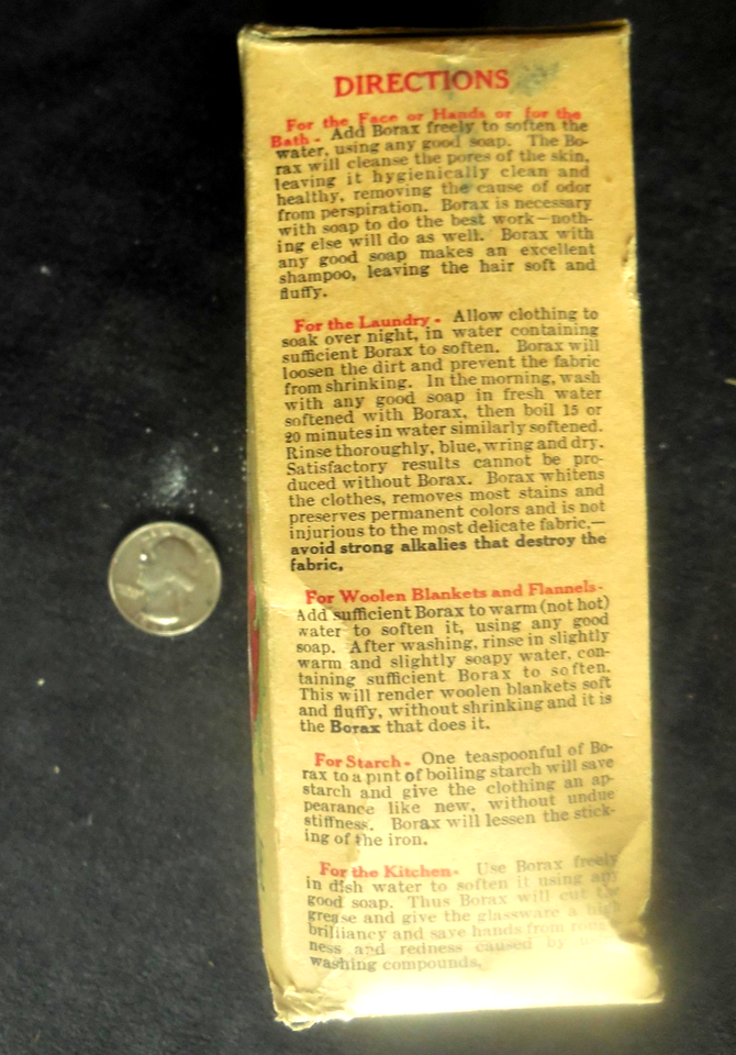 Full 1l lb. box "20 MULE TEAM BORAX PACIFIC COAST BORAX CO" -circa 1910 ...