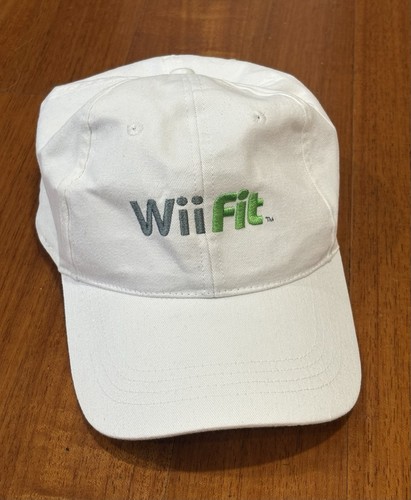 Nintendo Wii Promotional Wii Fit Logo White Cap Adjustable Strap Hat ...