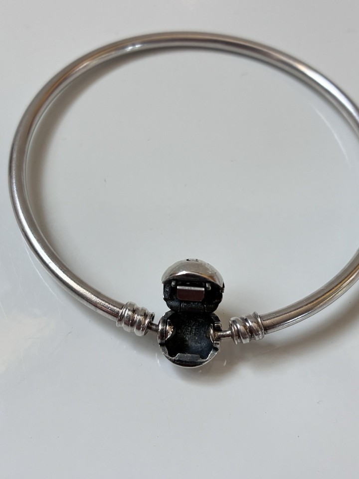 Pandora Moments Classic Charm Bangle S925 ALE ***GOOD CONDITION ...
