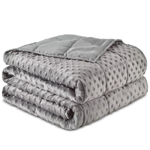15 lbs Weighted Blanket for Adults 60x80 inch Soft Minky Heavy Throw ...