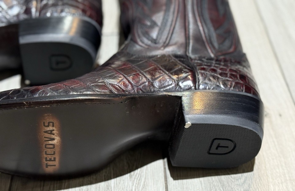 Tecovas Men's the Cooper Cherry Nile Crocodile Cowboy Boots Size 10.5D ...