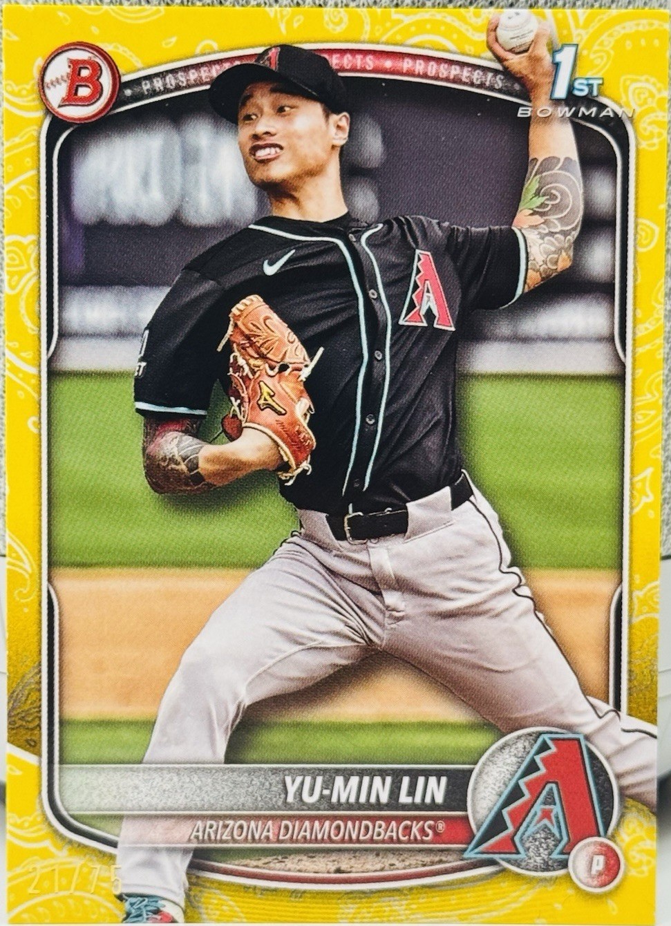 2025 Bowman - Prospects Yu-Min Lin #BP-27 Yellow /75 (RC) for sale ...