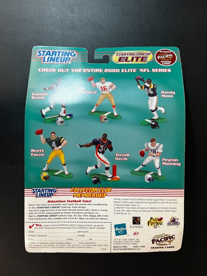 Hasbro 2000 Starting Lineup NFL Indianapolis Colts Peyton Manning ...