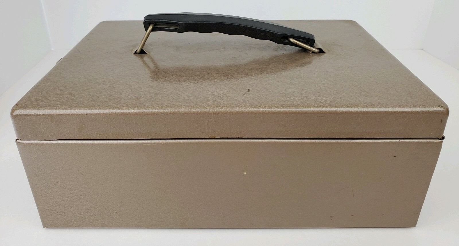 Vintage Rockaway Metal Strongbox Deed Document Cash Safe Lock Box With ...