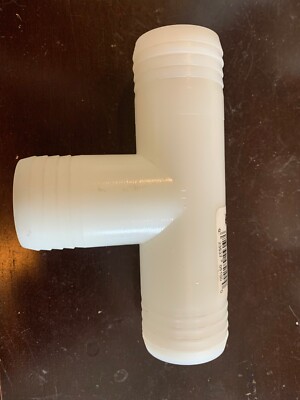 Nylon INSERT TEE ADAPTER, 1-1/2" RUN, 1-1/2" BRANCH, 75 PSI - Green ...