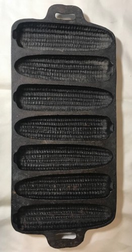 Vintage Cast Iron Cornbread Baking Pan Mold 7 Stick Corn Cob Bread | eBay