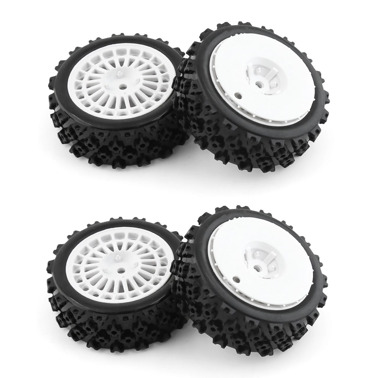 1/10 Rc Rally Car wheels Tires Set For Tamiya XV01 TA06 TT01 TT01E TT02 ...