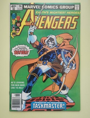 Avengers # 196 Newsstand cover - 1st full Taskmaster KEY BOOK 📖 👌 | eBay