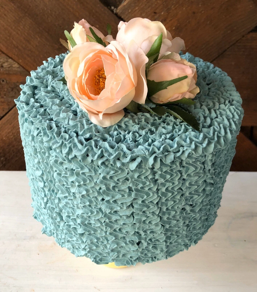 Teal Ruffle Cake