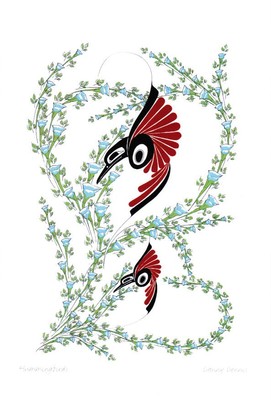 Hummingbirds Danny Dennis Art Card Tsimshian Northwest Coast Native | eBay