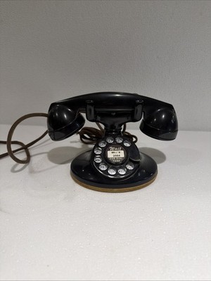 Antique Vintage WESTERN ELECTRIC 202 D1 Desk Telephone Rotary Dial & E1 ...