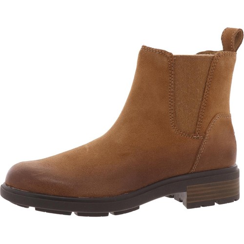 Ugg Womens Harrison Chelsea Tan Leather Ankle Boots 7.5 Medium (B,M ...