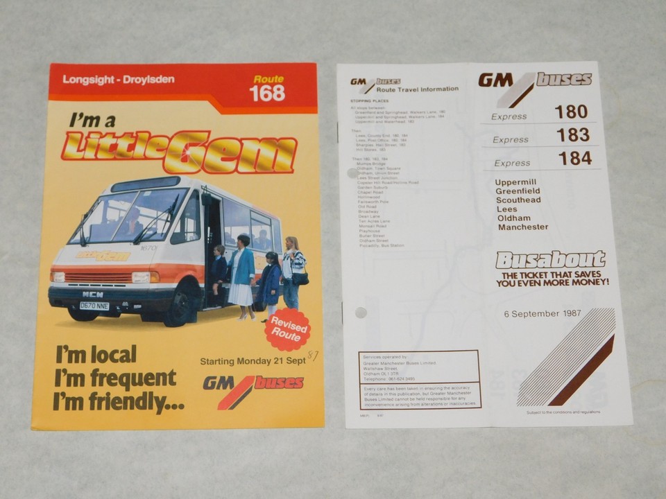 LOT OF 12 x GM BUSES GREATER MANCHESTER BUS TIMETABLES ROUTES 104-190 ...