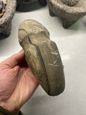 MLC s6221 Banded Slate Stone Half Grooved Adz Axe Wayne Co Illinois ...