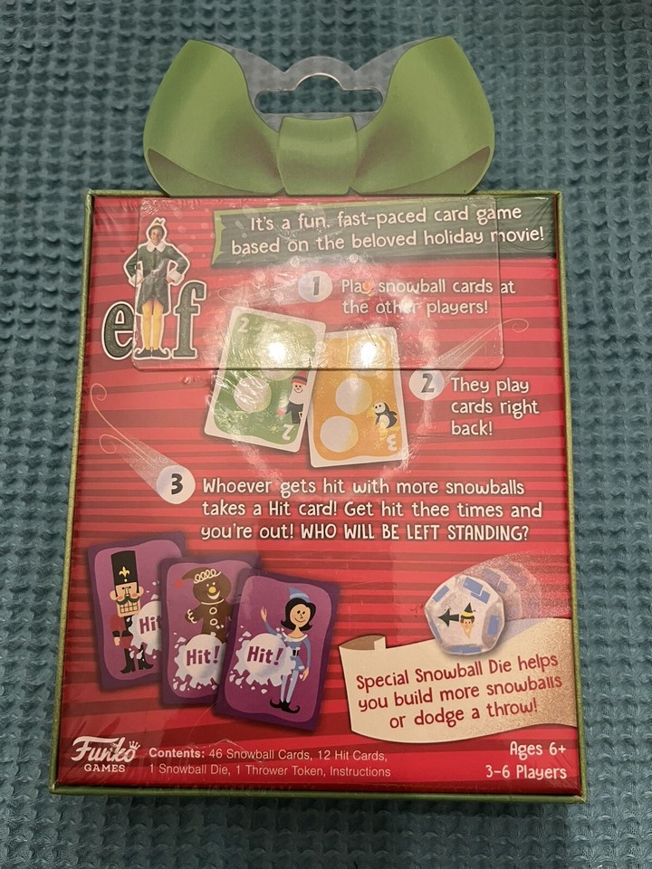ELF Card Game Holiday FUNKO GAMES ELF SNOWBALL SHOWDOWN Card Game Brand ...