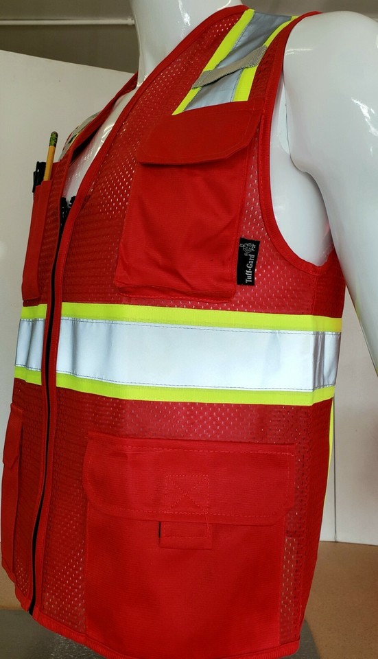 Two Tone High Visibility Reflective Safety Vest in various colors (X ...