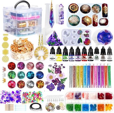 Resin Kit - Complete Resin Kits and Molds Set 125pcs Resin Jewelry ...