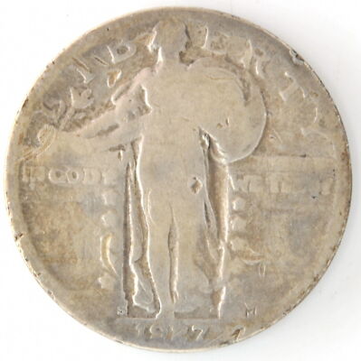 1927 S Standing Liberty Quarter Dollar US Silver 25 Cent Coin San ...