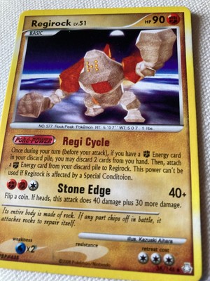 Regirock Pokemon Card