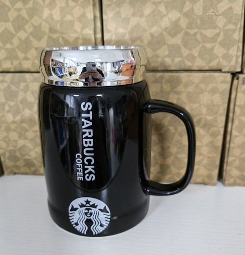 Starbucks Ceramic Mug with Mirror Cover Office Large Capacity Water Cup ...