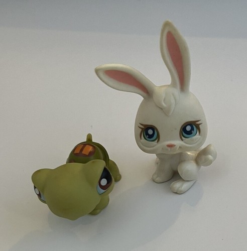 LPS Littlest Pet Shop Lot Of 2 Figures Tortoise Turtle Hare Rabbit | eBay