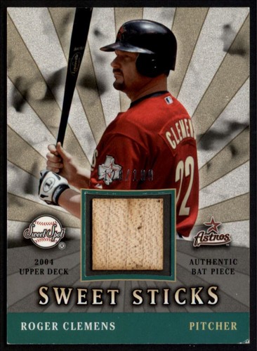 2004 Upper Deck Sweet Spot Sticks Roger Clemens Bat 126/199 Houston ...