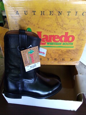 Laredo Men's Work Roper western cowboy Boots 7 D Black | eBay