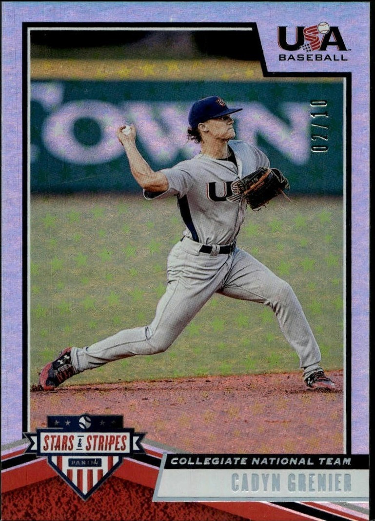 2019 Panini USA Baseball Stars & Stripes - Cadyn Grenier #85 Longevity ...