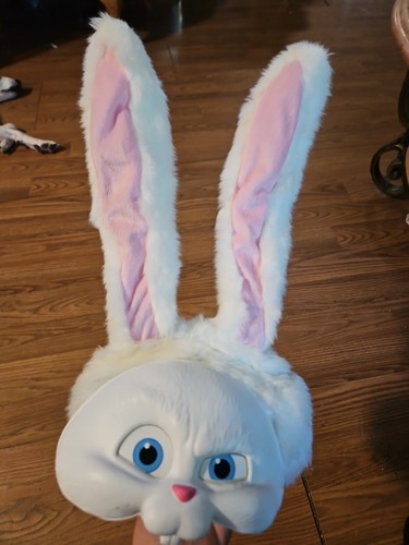 Snowball Rabbit Costume Head The Secret Life Of Pets White Creepy Bunny ...