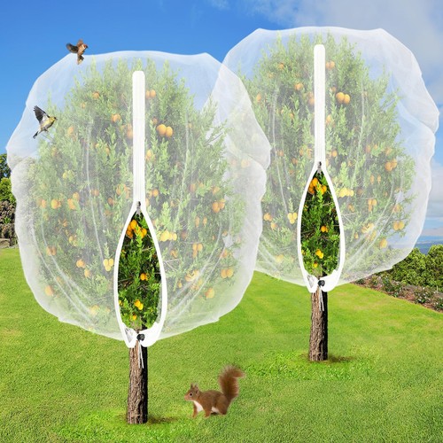 Easy Installation Fruit Tree Netting with Zipper & Drawstring - 6.2x6 ...