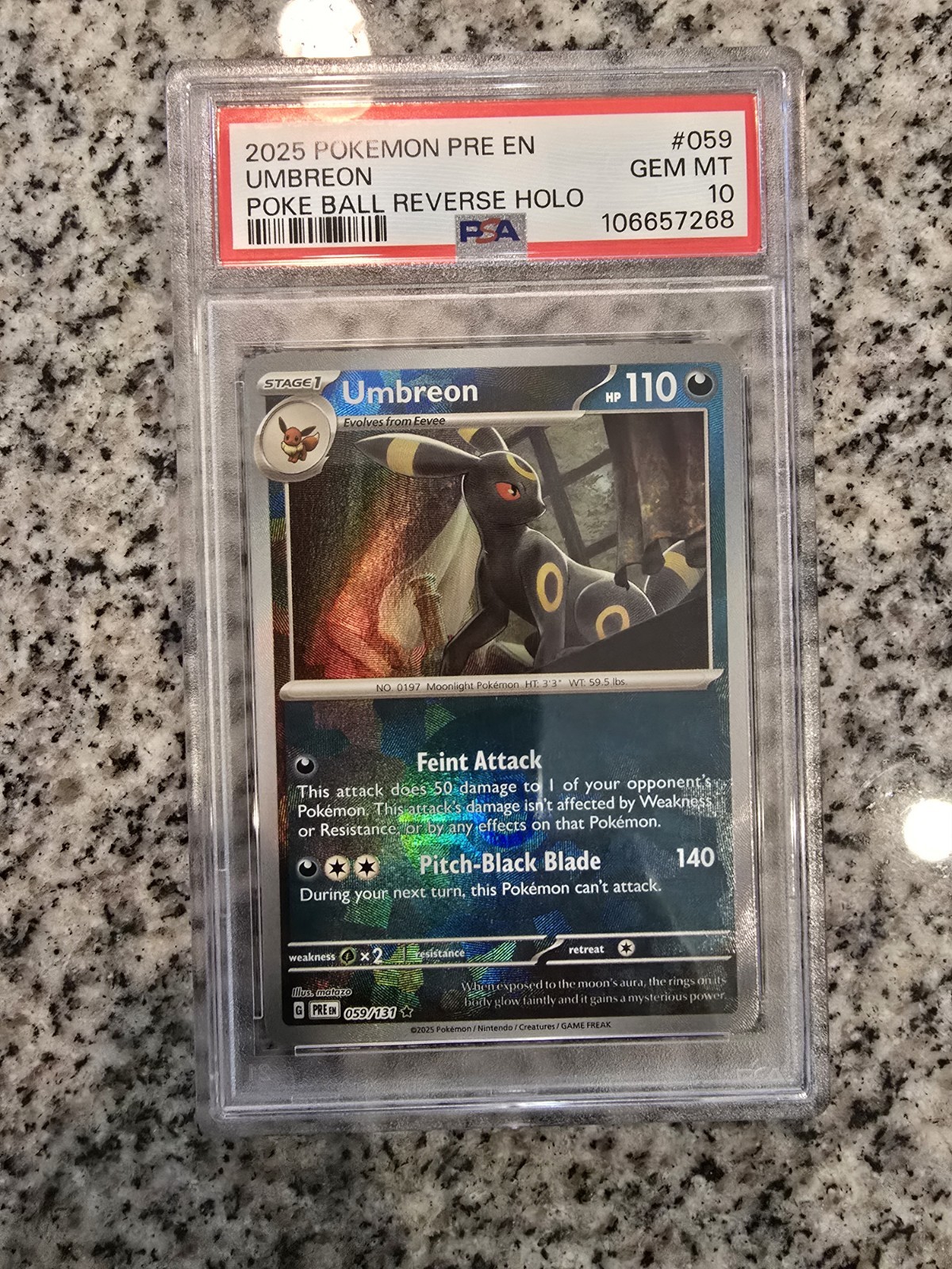 Umbreon 2025 Scarlet & Violet: Prismatic Evolutions #059/131 Poke Ball ...