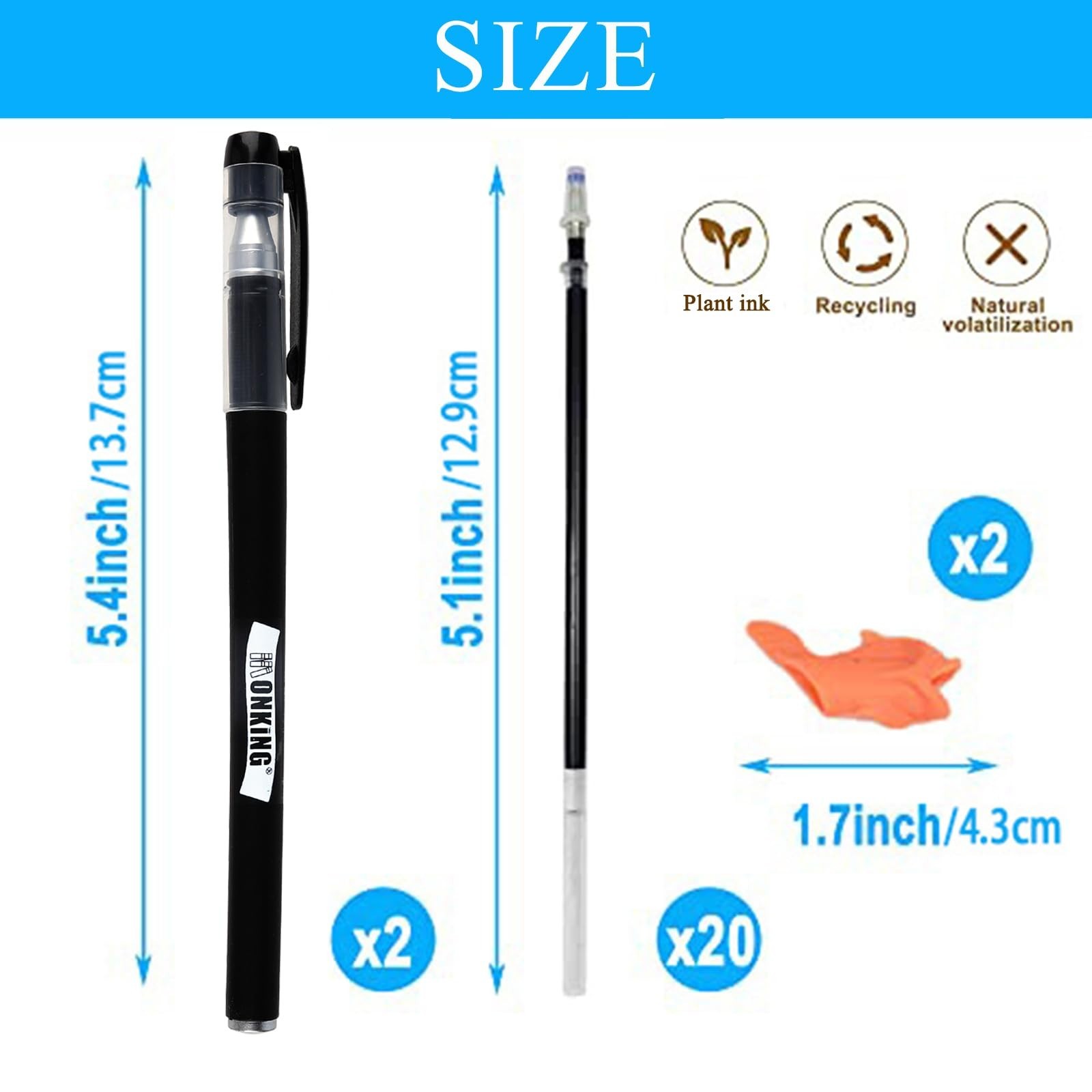 20Pcs Magical Pen Refills for Monking Reusable Magic Practice Copybook ...