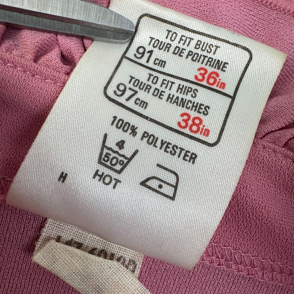 St Michael Dress 14 Women's Pink Polyester Vintage Retro Womens Dress ...