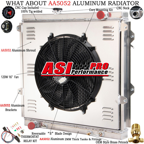 3Row Radiator+Shroud Fan Relay Fit 96-03 Toyota Prado Landcruiser 3.4L ...