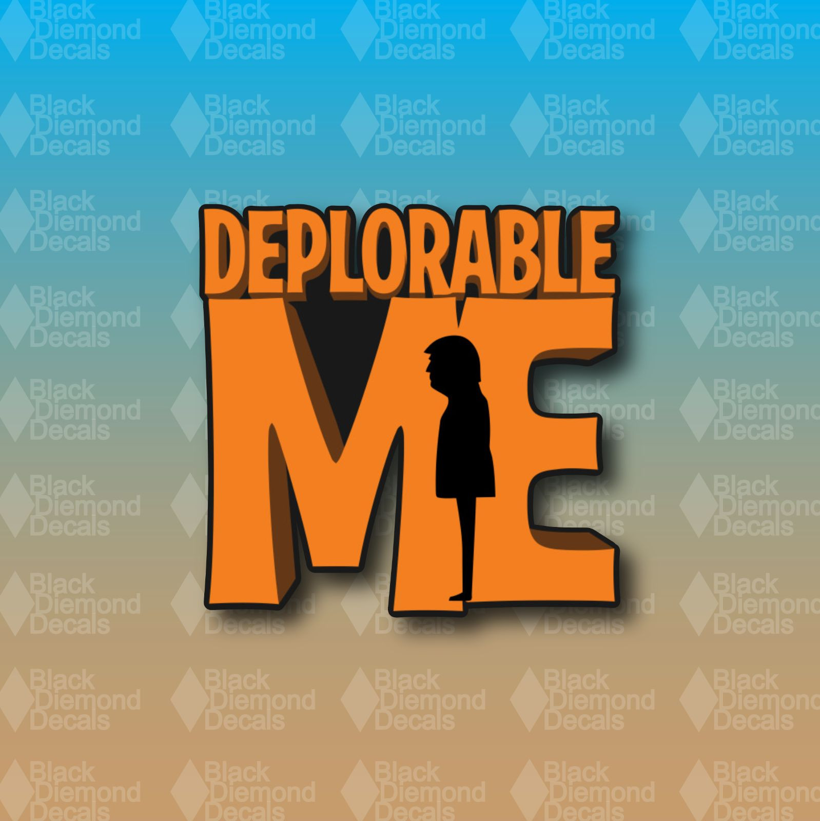 DEPLORABLE ME Hillary Trump Campaign Funny 4" Custom Vinyl Bumper ...