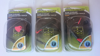 3x Fox Rage Predator Quick Change Paternoster Trace 18kg/40LB/32cm size4 | eBay