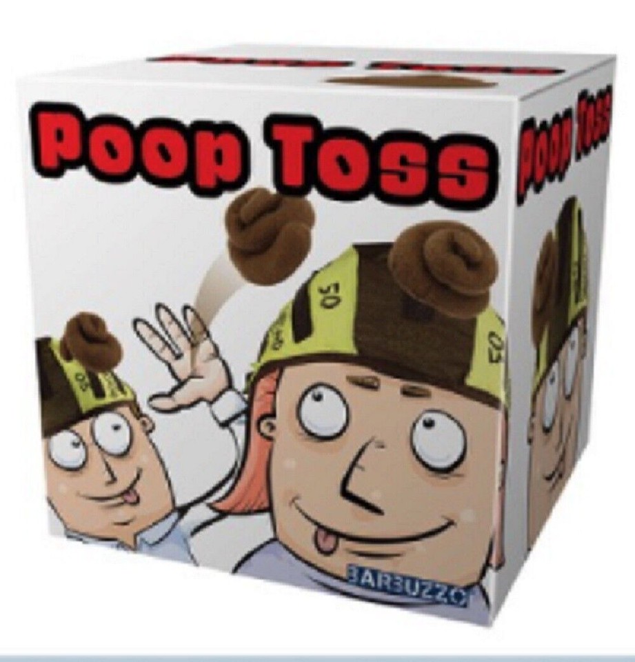 Pass the Poop Tossing Game - Poo Fart Head Hat GaG Joke Funny Novelty ...