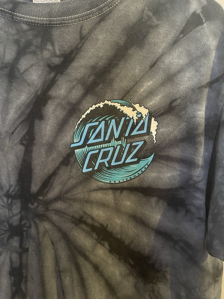 Santa Cruz T-Shirt Men's M Short Sleeve Graphic Logo Tie Dye Crew Neck ...