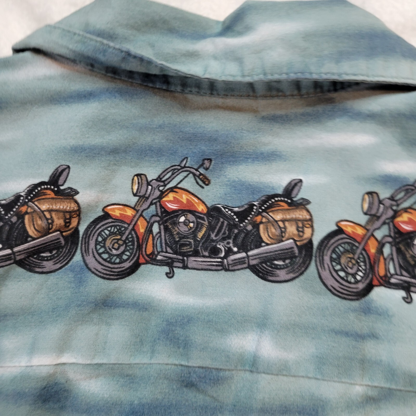KY's Hawaiian Aloha Shirt Mens XL Surf Motorcycle Biker Button Up Short ...