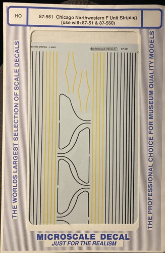 87-561 HO Scale C&NW F Unit Striping Decals | eBay