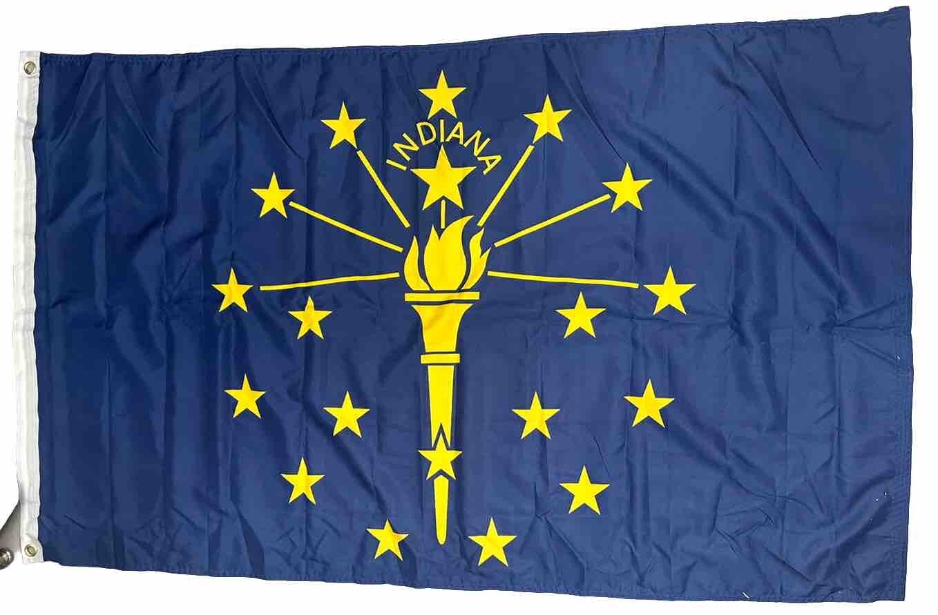 Indiana State 3'x5' Flag Banner Hoosier Nylon Brass Grommets | eBay
