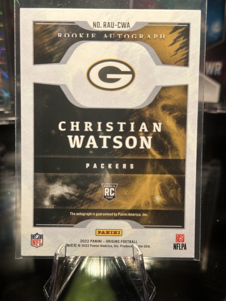 2022 Panini Origins Christian Watson Rookie Auto On Card Auto Packers ...