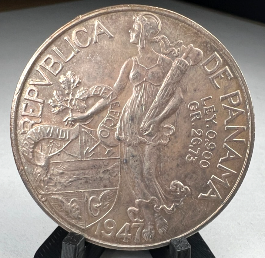 1947 Panama 1 One Balboa, Silver Dollar, KM# 13 | eBay
