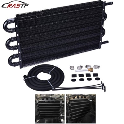 Row 6 Aluminum Remote Transmission Oil Cooler Auto-Manual Radiator ...