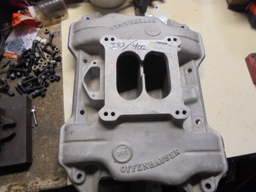 Aluminum Intake MOPAR 383 400 Offenhauser 5764 IHRA NHRA ROD Hot Rat ...