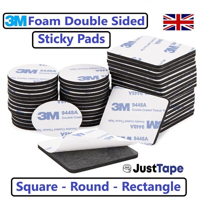 3M Sticky Pads Double Sided Strong VHB Foam Adhesive Mounting Pad ...